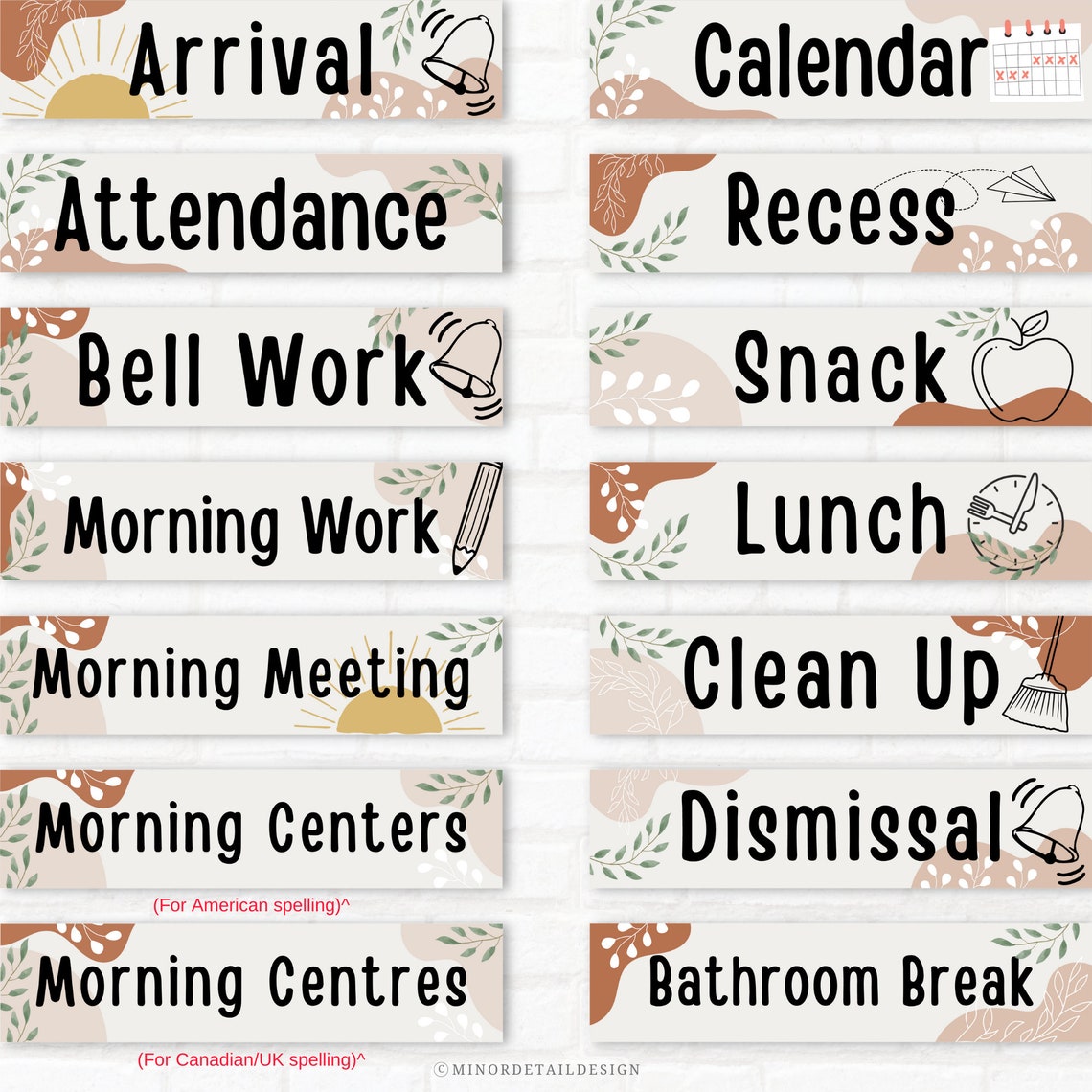 EDITABLE Daily Schedule Cards Editable Classroom Schedule - Etsy