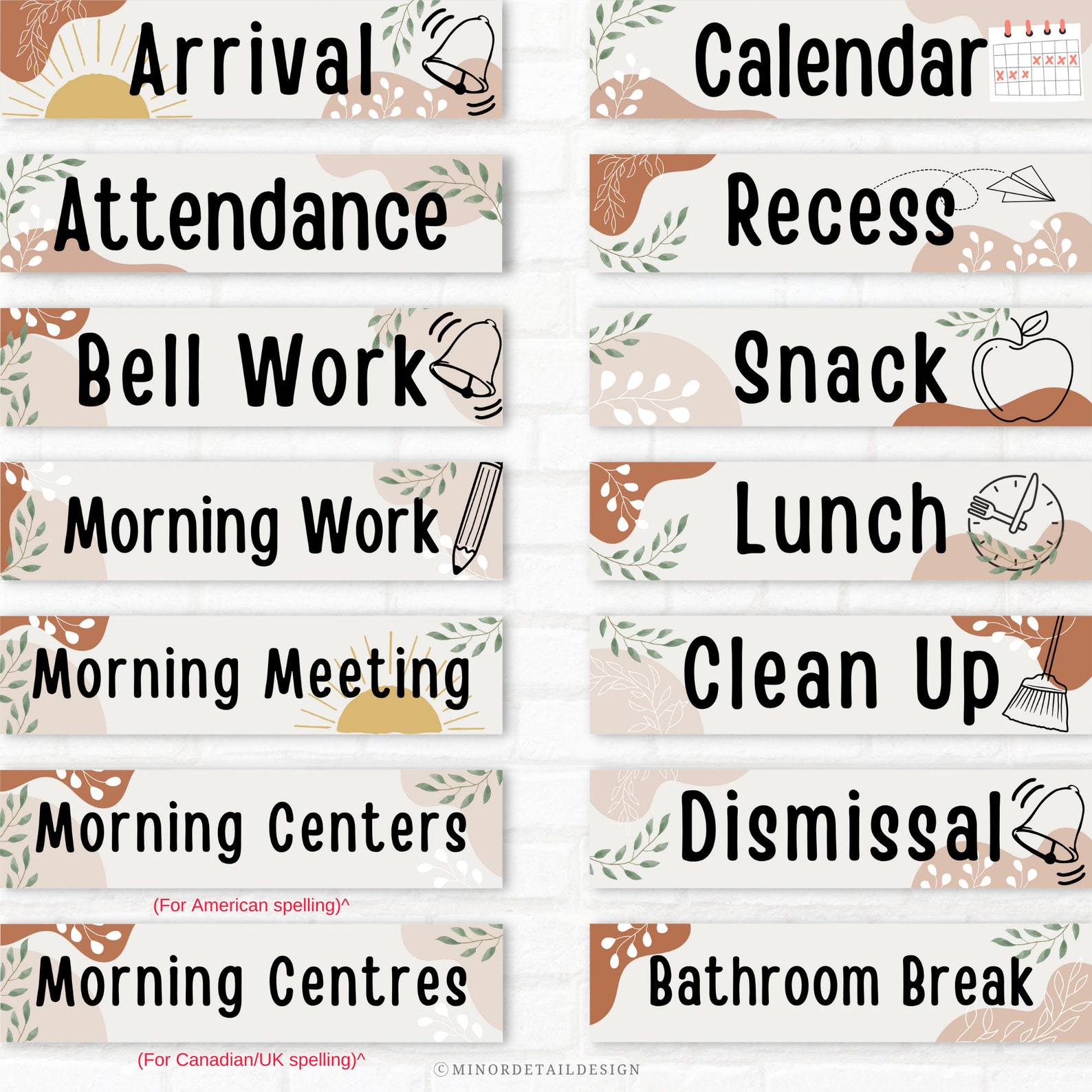 EDITABLE Daily Schedule Cards, Editable Classroom Schedule, Daily ...