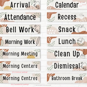 EDITABLE Daily Schedule Cards, Editable Classroom Schedule, Daily ...