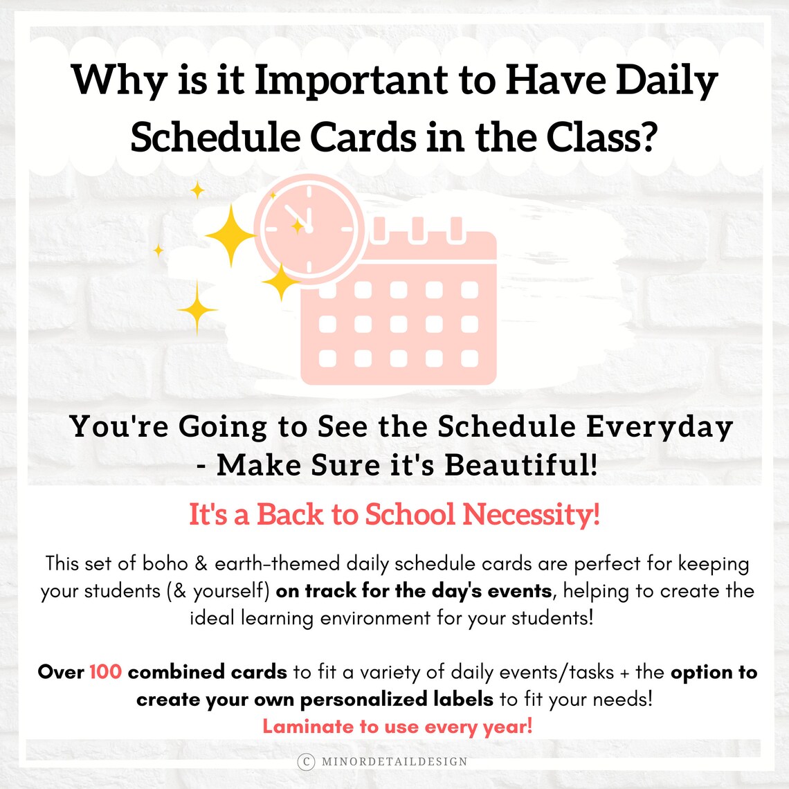 EDITABLE Daily Schedule Cards Editable Classroom Schedule - Etsy