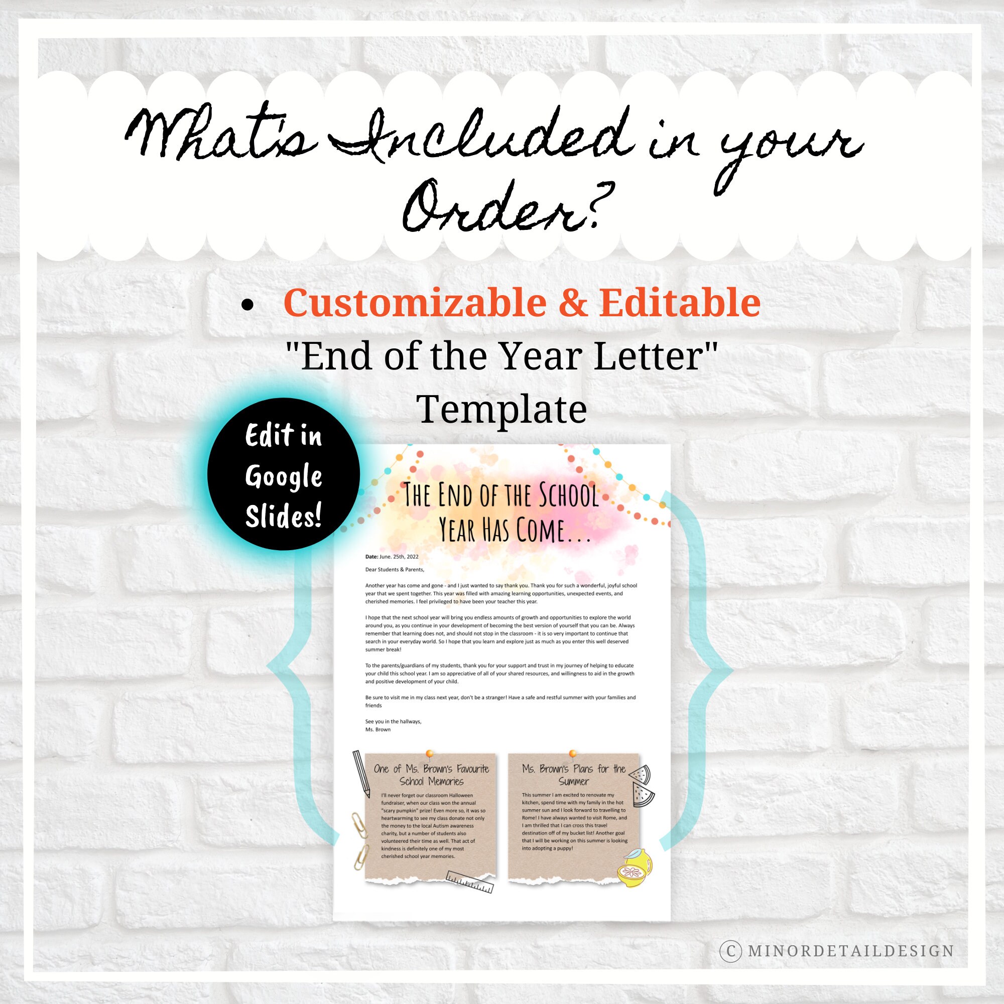 Editable End of the Year Note to Students End of the Year - Etsy Canada