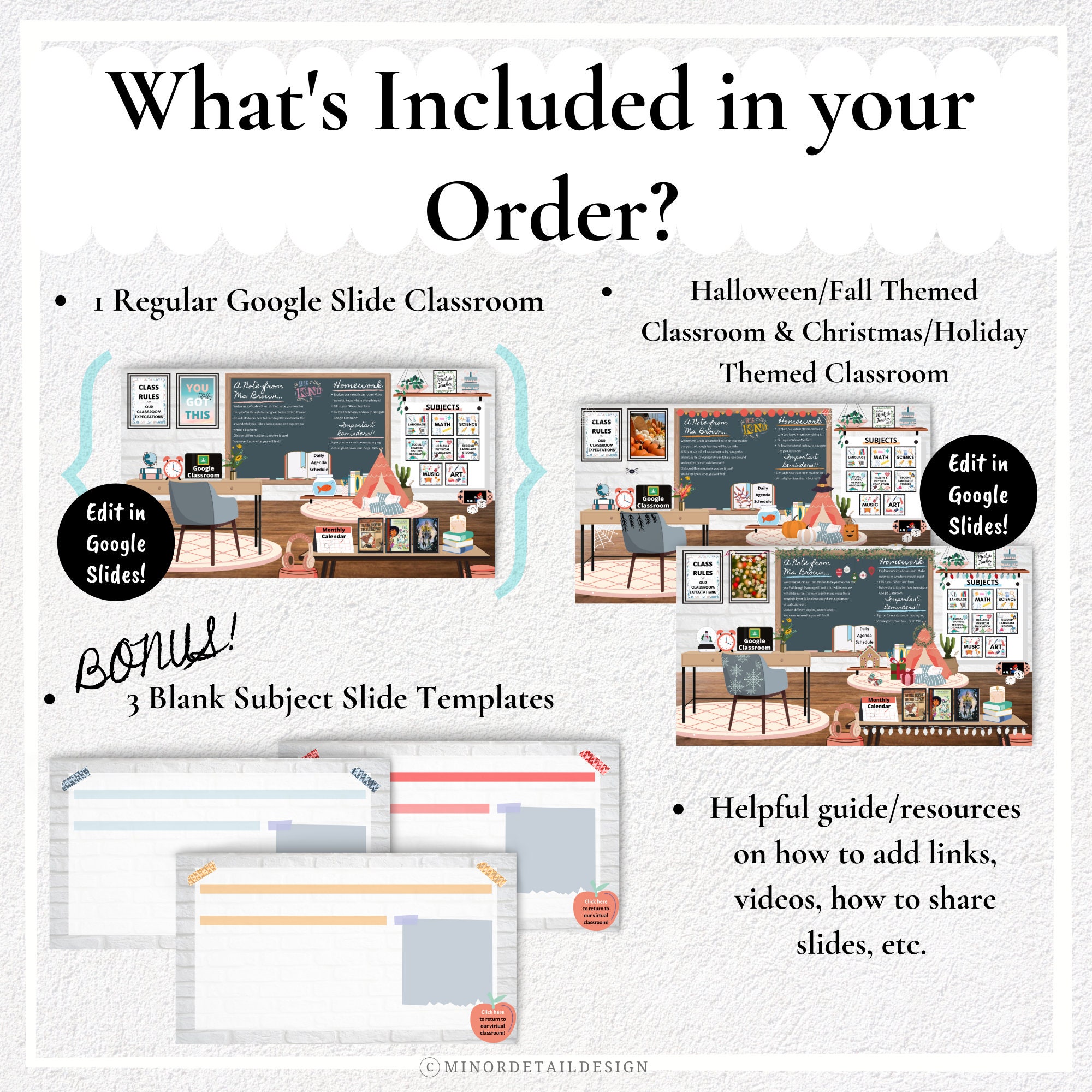 EDITABLE Virtual Classroom, Google Classroom Virtual Bitmoji, Digital ...