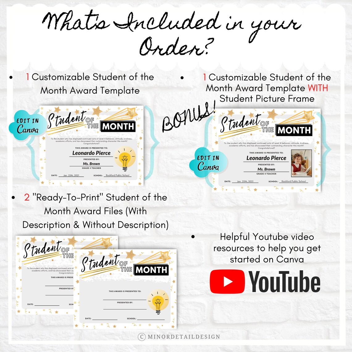 Student of the Month Certificate, Certificate for Students, Awards for ...