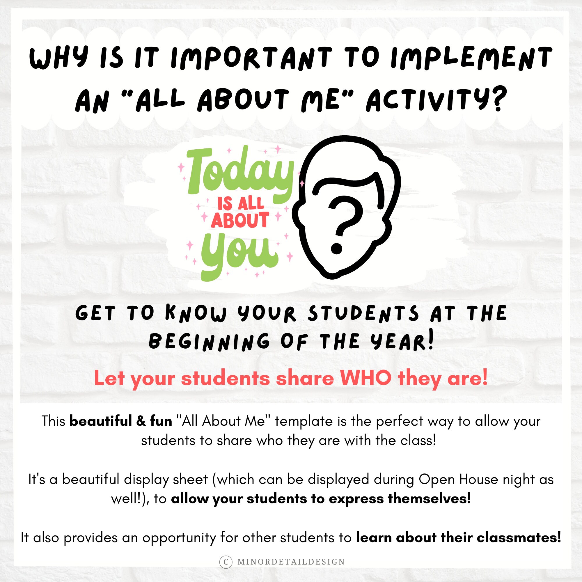 Back to School All About Me, EDITABLE Student About Me,all About Me ...