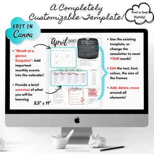 Editable School Newsletter, April Newsletter, Classroom Newsletter ...