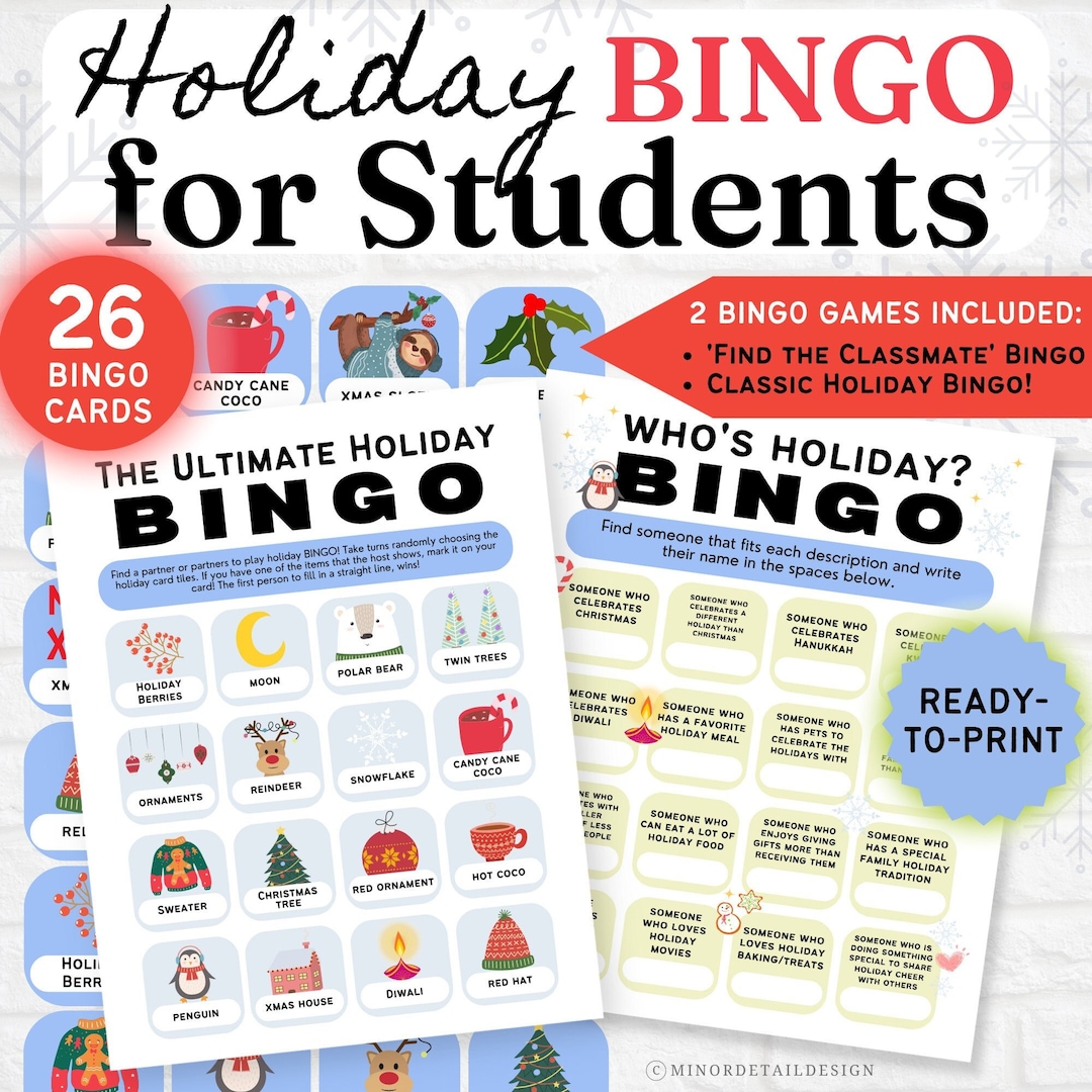 Christmas Bingo Printable, Christmas Bingo Download, Christmas Bingo ...