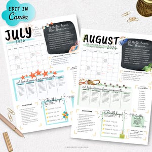 EDITABLE School Newsletter, MONTHLY Classroom Newsletter, 12 Month ...