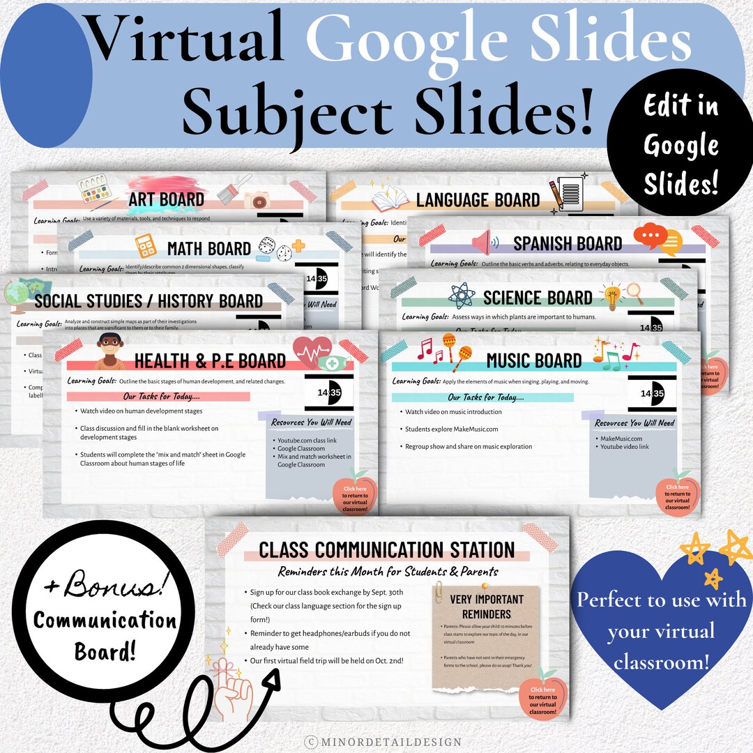 Bitmoji Classroom Slides, Virtual Classroom Slides, Science Virtual ...