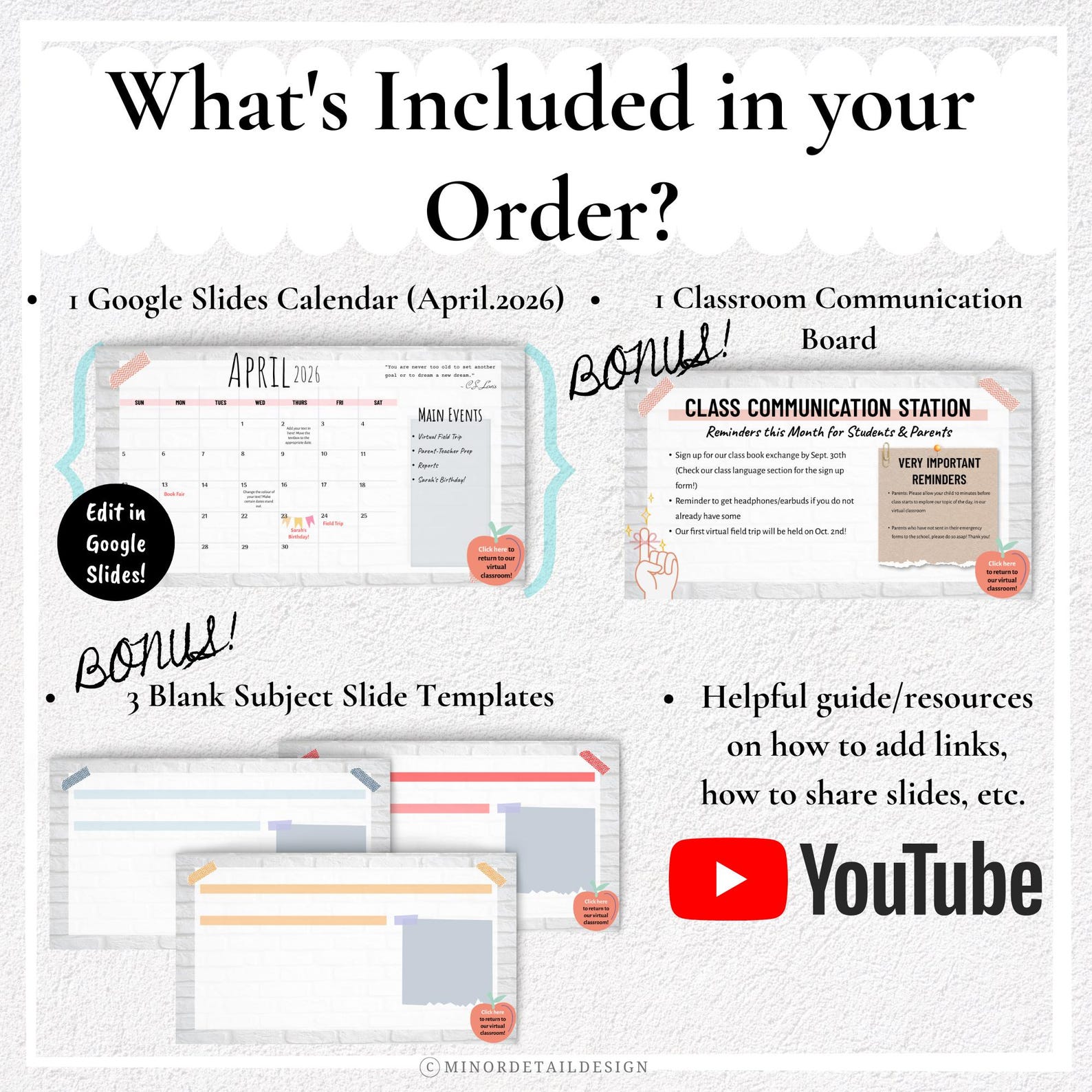GOOGLE SLIDES CALENDAR, Virtual Calendar Classroom, Digital Classroom ...