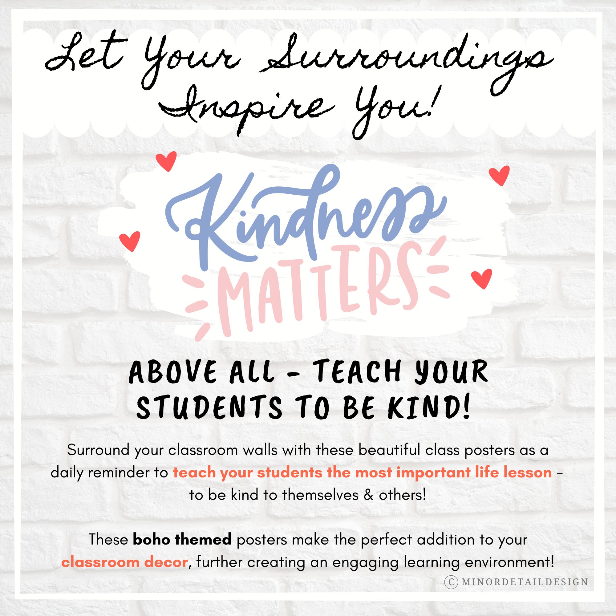 Boho Classroom Posters Kindness Posters for Classroom - Etsy Canada