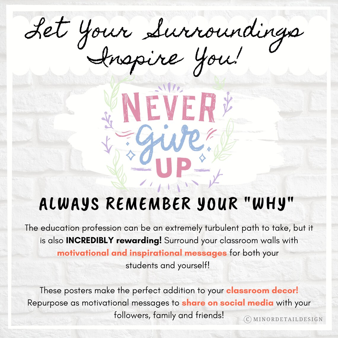 Teacher Motivation Quotes, Classroom Posters Elementary, Teacher ...