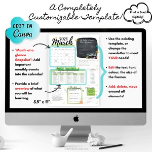 Editable School Newsletter, Monthly Classroom Newsletter, 12 Month ...