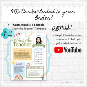 Meet the Teacher EDITABLE Classroom Printable Template, Meet the ...