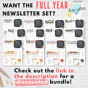 EDITABLE School Newsletter, Monthly Newsletter, October Newsletter ...