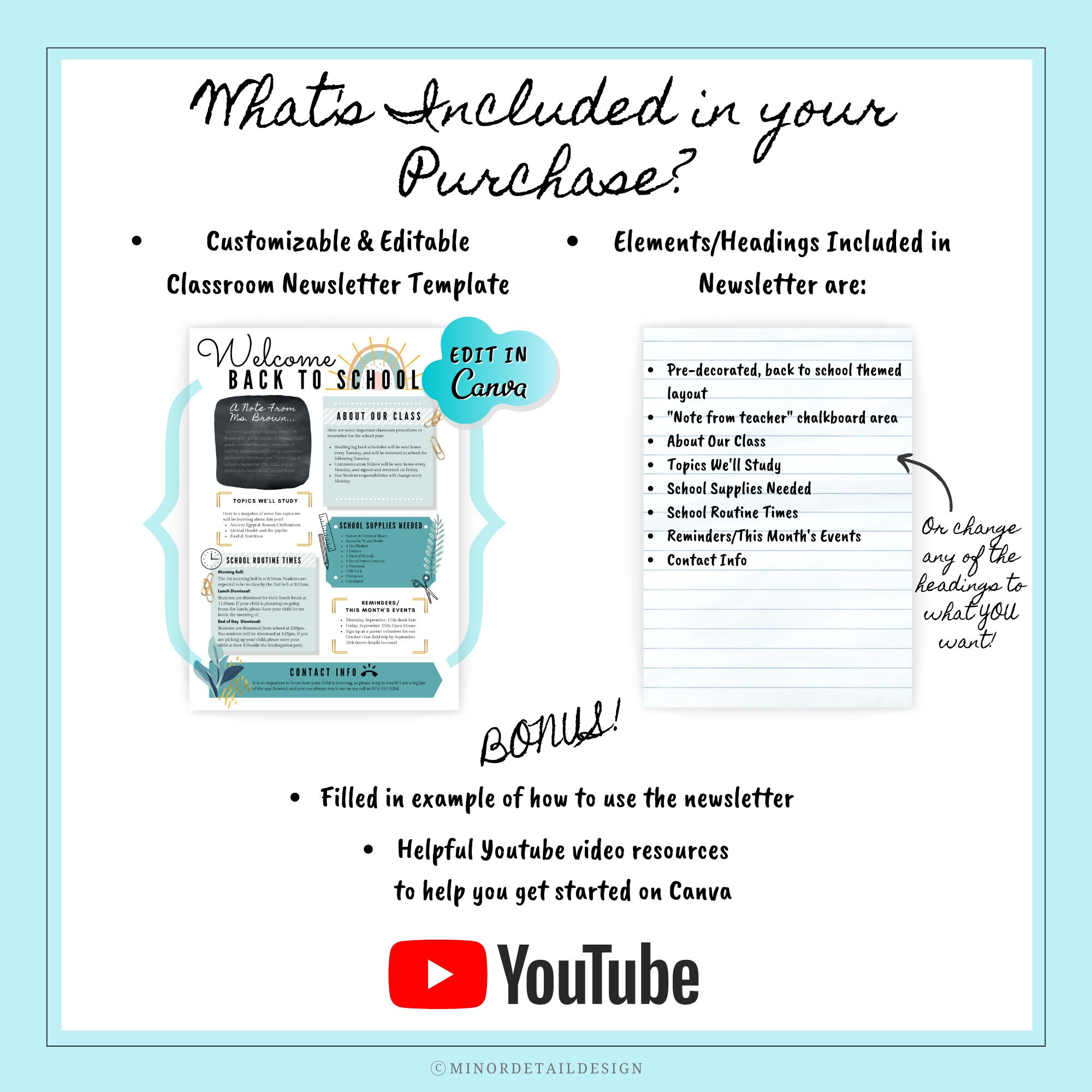 Back to School Letter EDITABLE School Newsletter Welcome - Etsy