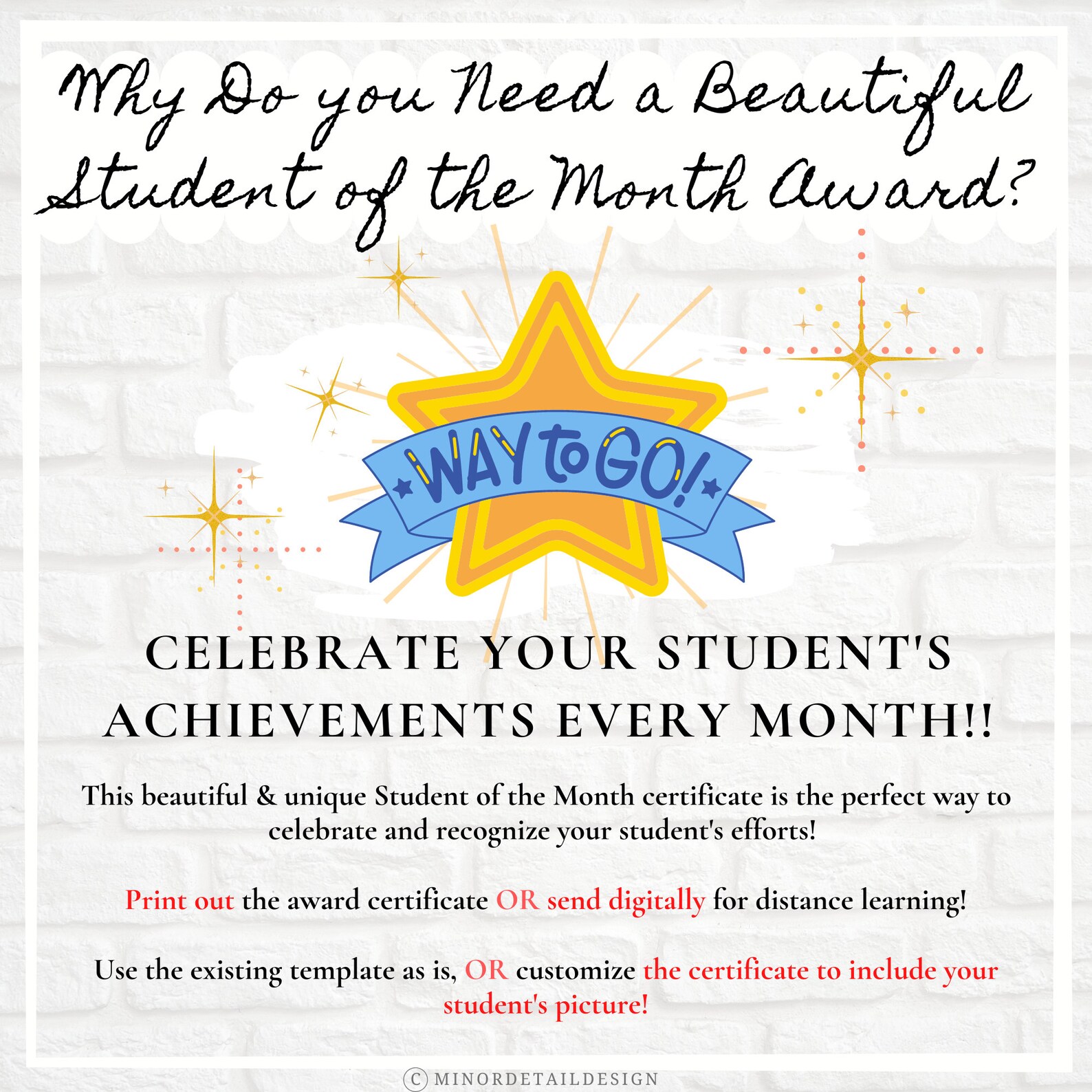 Student of the Month Certificate, Certificate for Students, Awards for ...