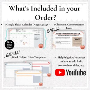 Google Slides Calendar, Virtual Calendar Classroom, Digital Classroom ...