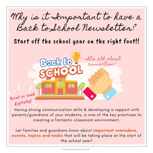 Welcome Back to School Newsletter, EDITABLE Classroom Newsletter ...