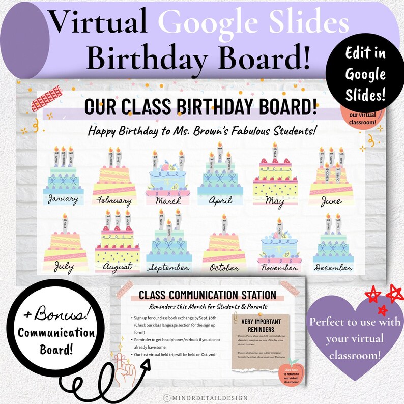 Virtual Birthday Classroom, Birthday Bitmoji Classroom, Happy Birthday ...