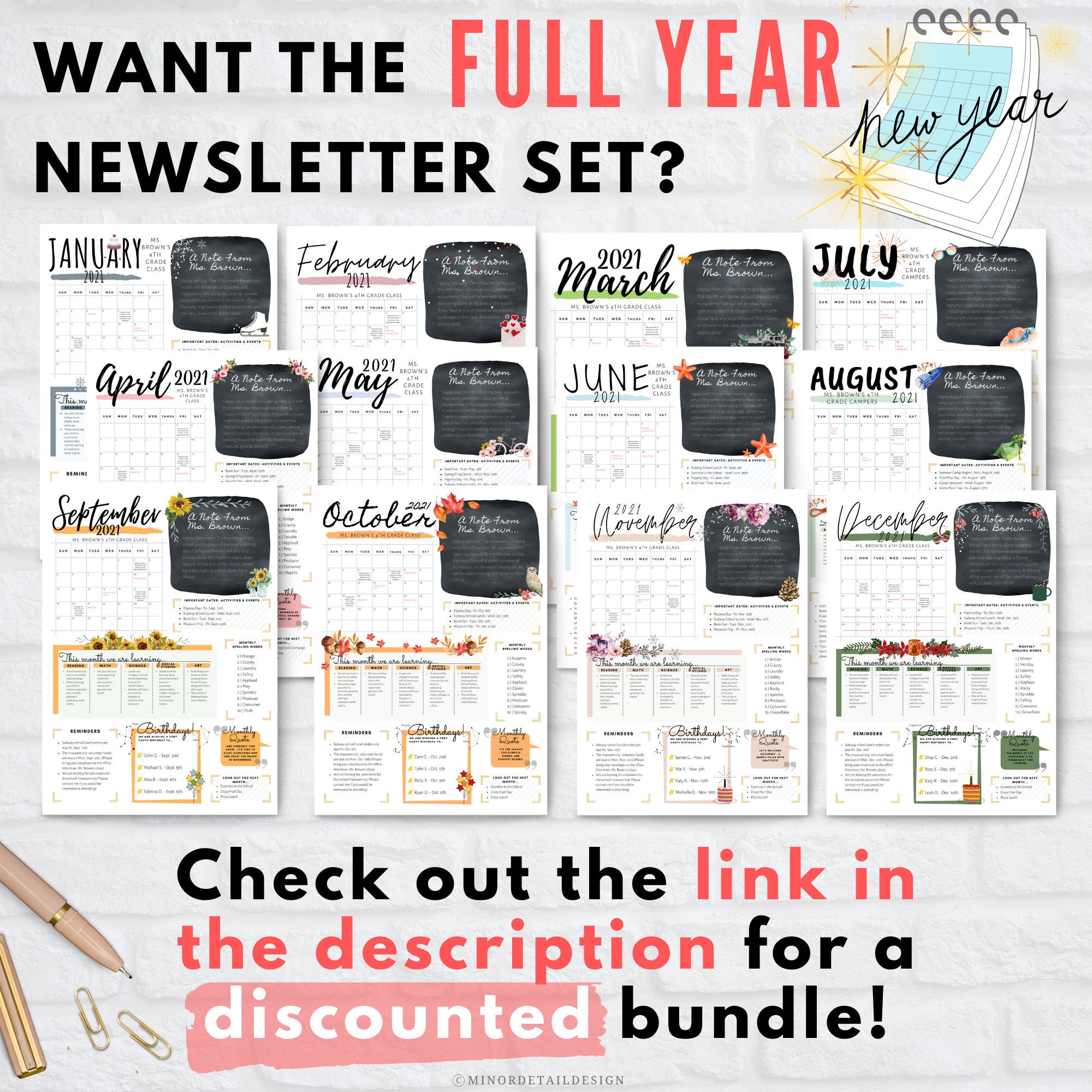 Editable School Newsletter July Newsletter 2021 Newsletter | Etsy Canada