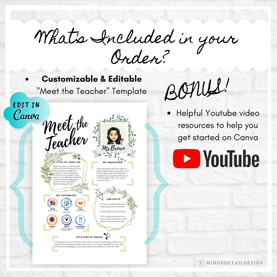 Meet the Teacher Editable Template Back to School Welcome | Etsy