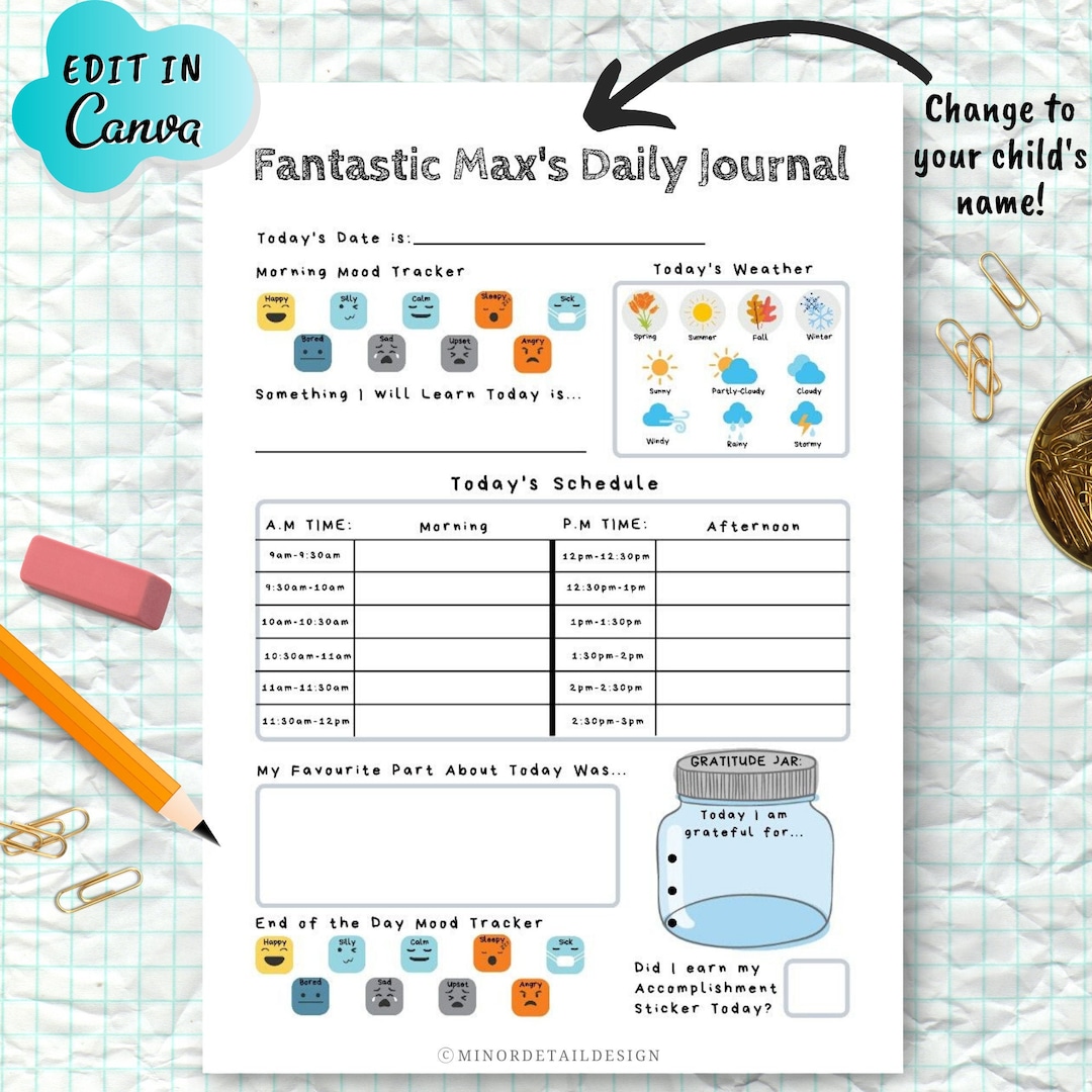 Editable Homeschool Daily Schedule, Editable Daily Schedule for Kids ...