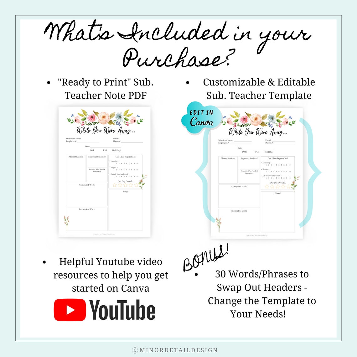 Substitute Teacher Substitute Teacher Note Substitute - Etsy