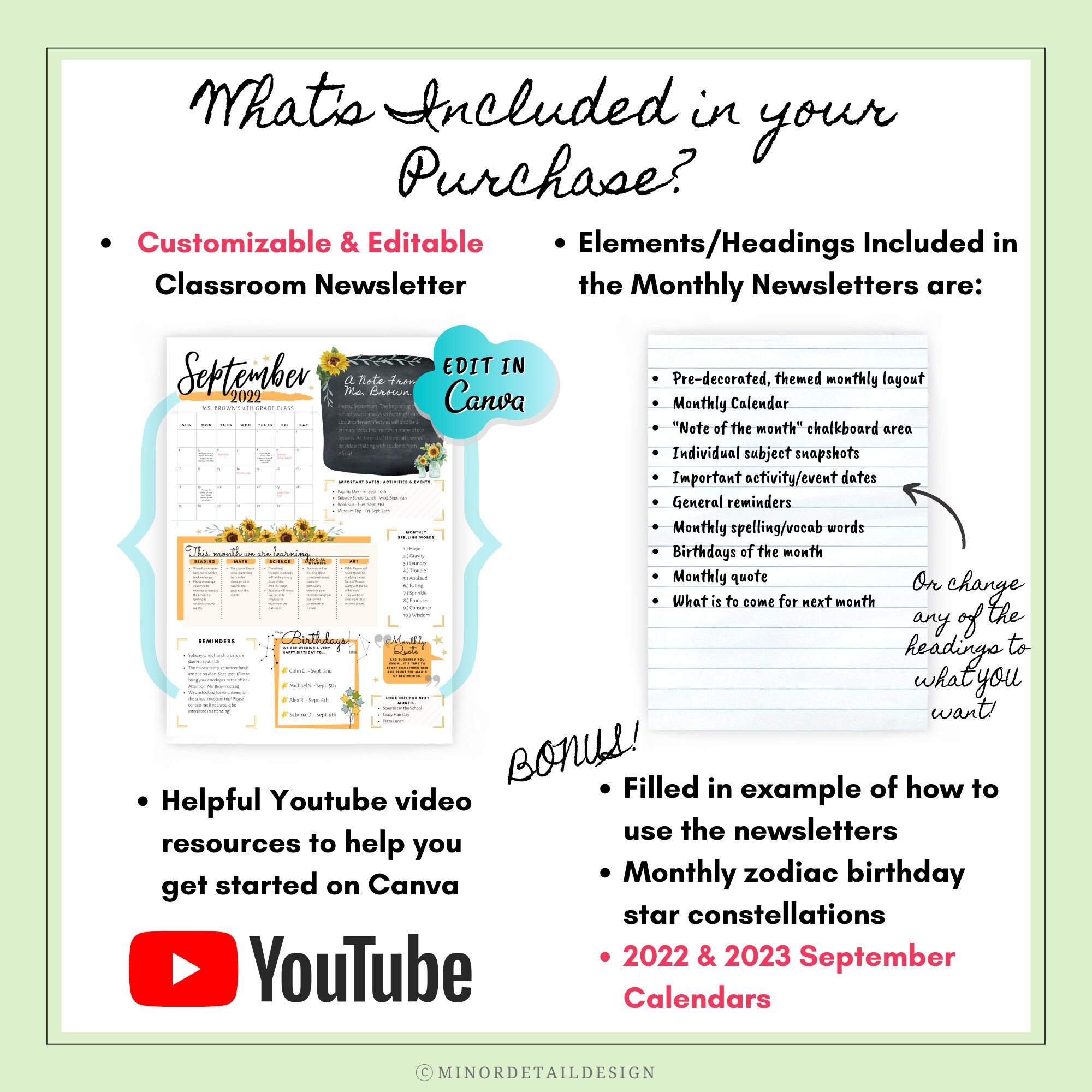 September Newsletter Welcome Back to School Note Welcome to - Etsy