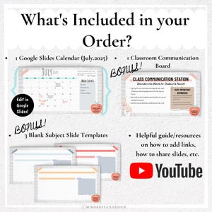 Google Slides Calendar, Virtual Calendar Classroom, Digital Classroom ...
