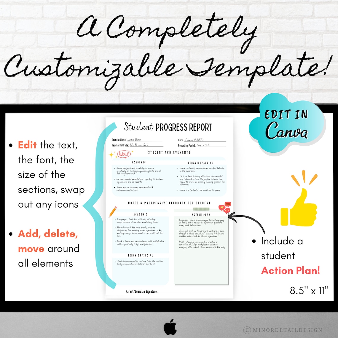 Student Progress Report, Student Assessment Forms, Editable Progress ...