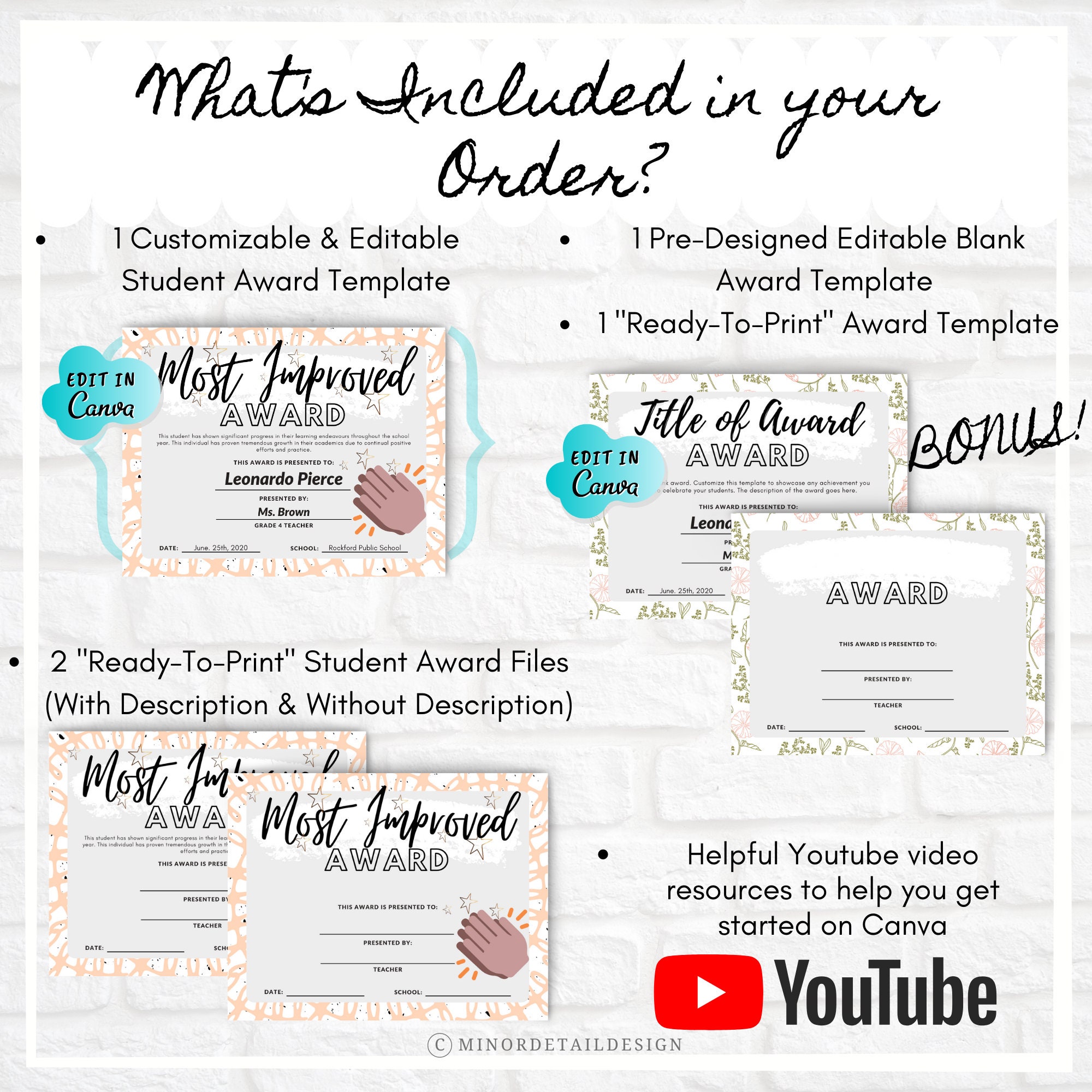 Student Awards, End of Year Award Printable, Distance Learning End of ...