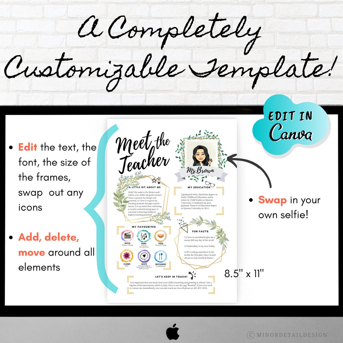 Meet the Teacher Editable Template Back to School Welcome - Etsy
