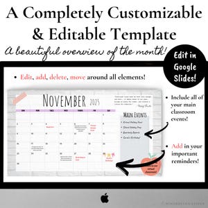 GOOGLE SLIDES CALENDAR, Virtual Calendar Classroom, Digital Classroom ...