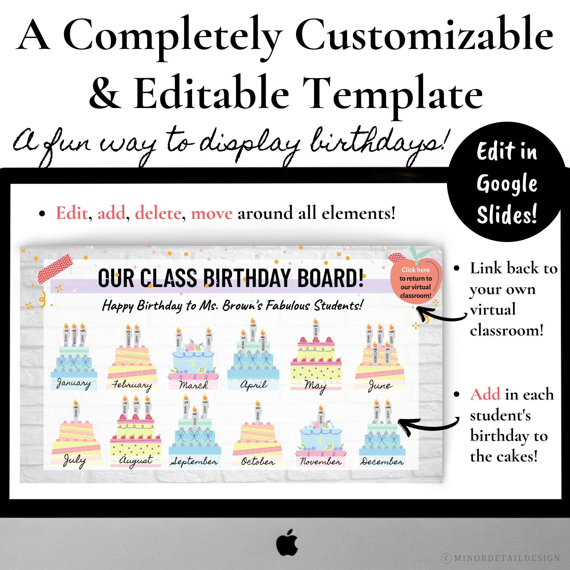 Virtual Birthday Classroom, Birthday Bitmoji Classroom, Happy Birthday ...