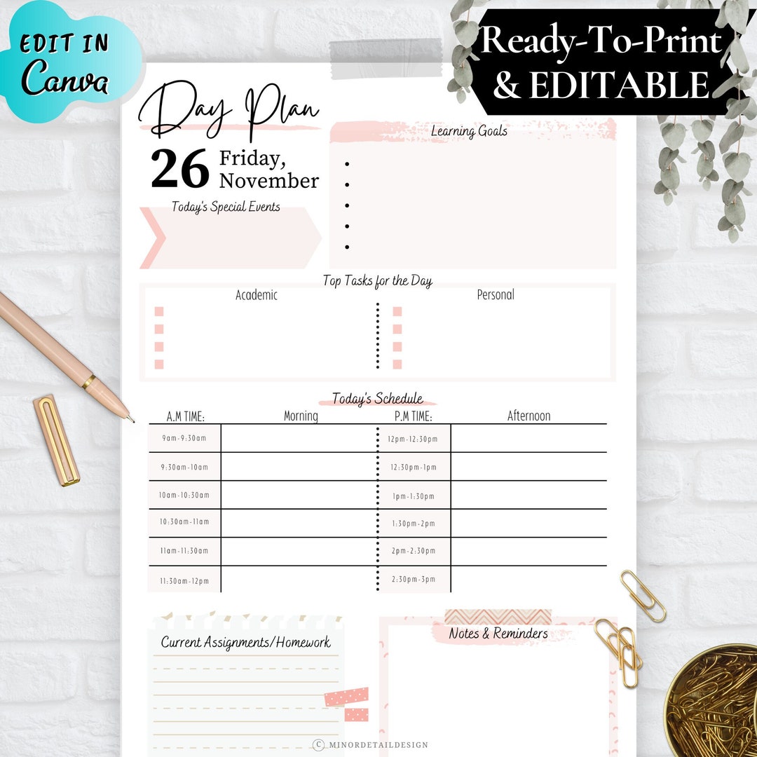 EDITABLE Homeschool Planner, Homeschool Daily Schedule Printable ...