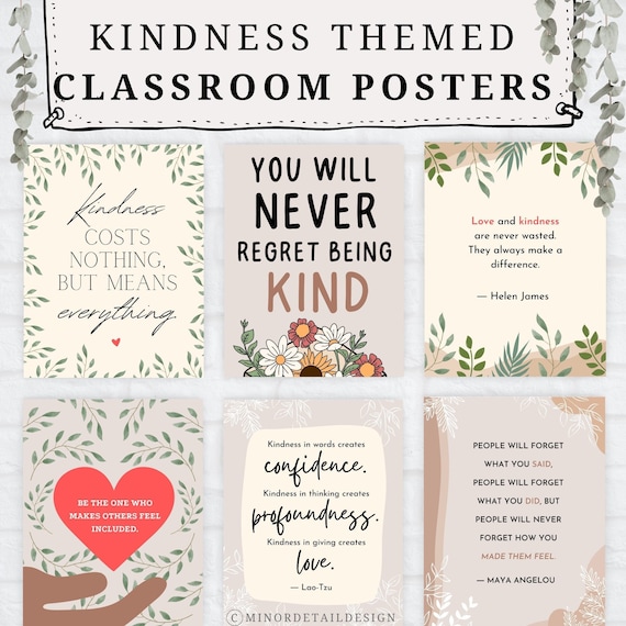 Boho Classroom Posters Kindness Posters for Classroom - Etsy Canada