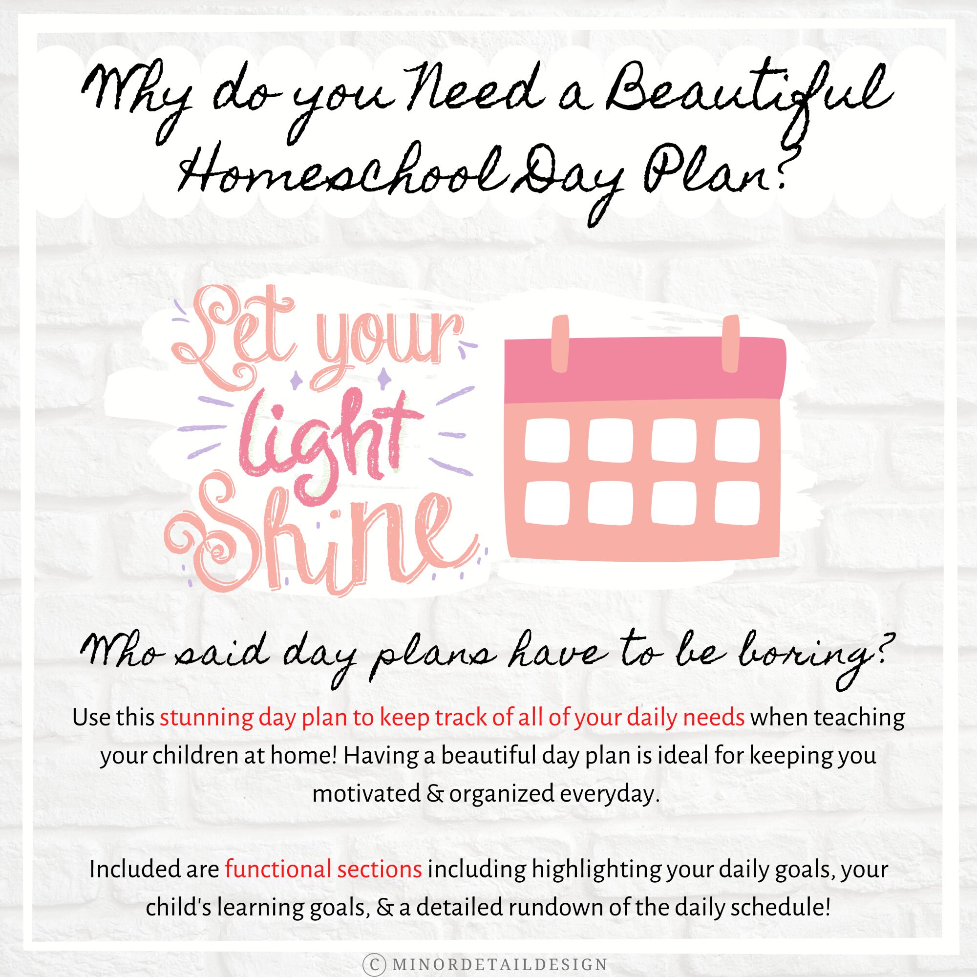 EDITABLE Homeschool Planner Homeschool Daily Schedule - Etsy