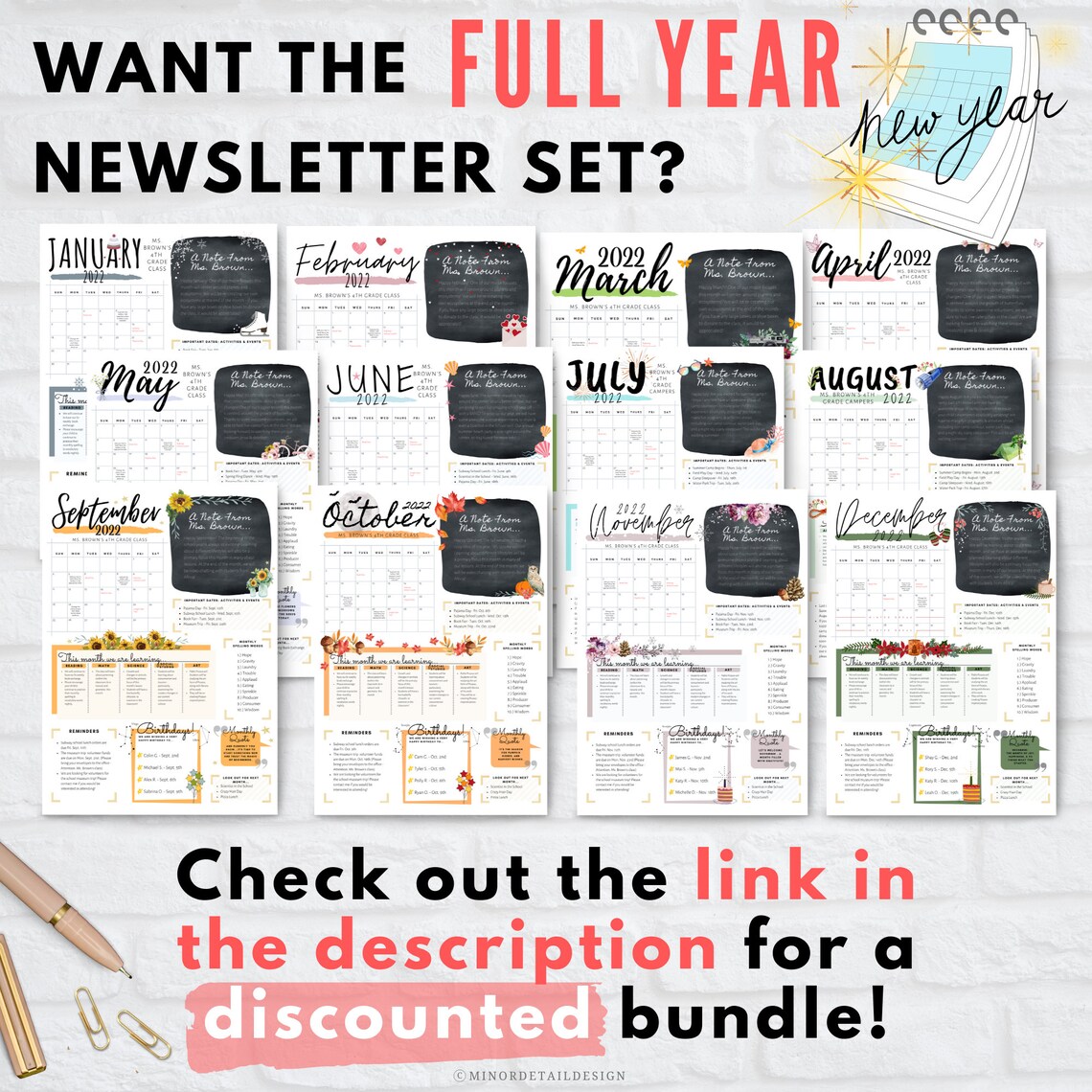 Editable School Newsletter April Newsletter Classroom | Etsy Canada