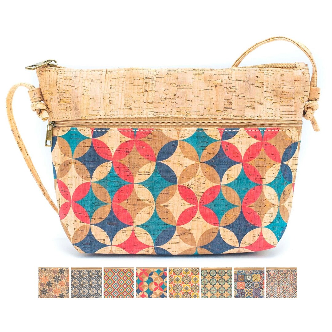 Colorful Patterns Cork Crossbody Vegan Bag BAGD-312 - Etsy