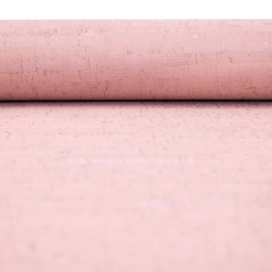 Pink Color Cord Rustic Cork Fabric Portuguese Eco Cork Textile - Etsy