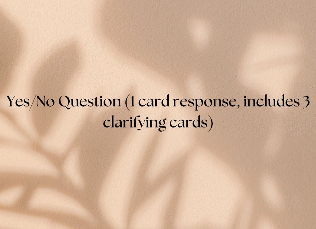 Yes/no Question With Clarifiers - Etsy