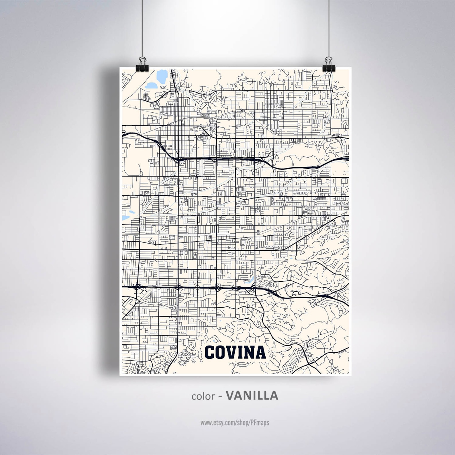 Covina Map Print Covina City Map California CA USA Map - Etsy