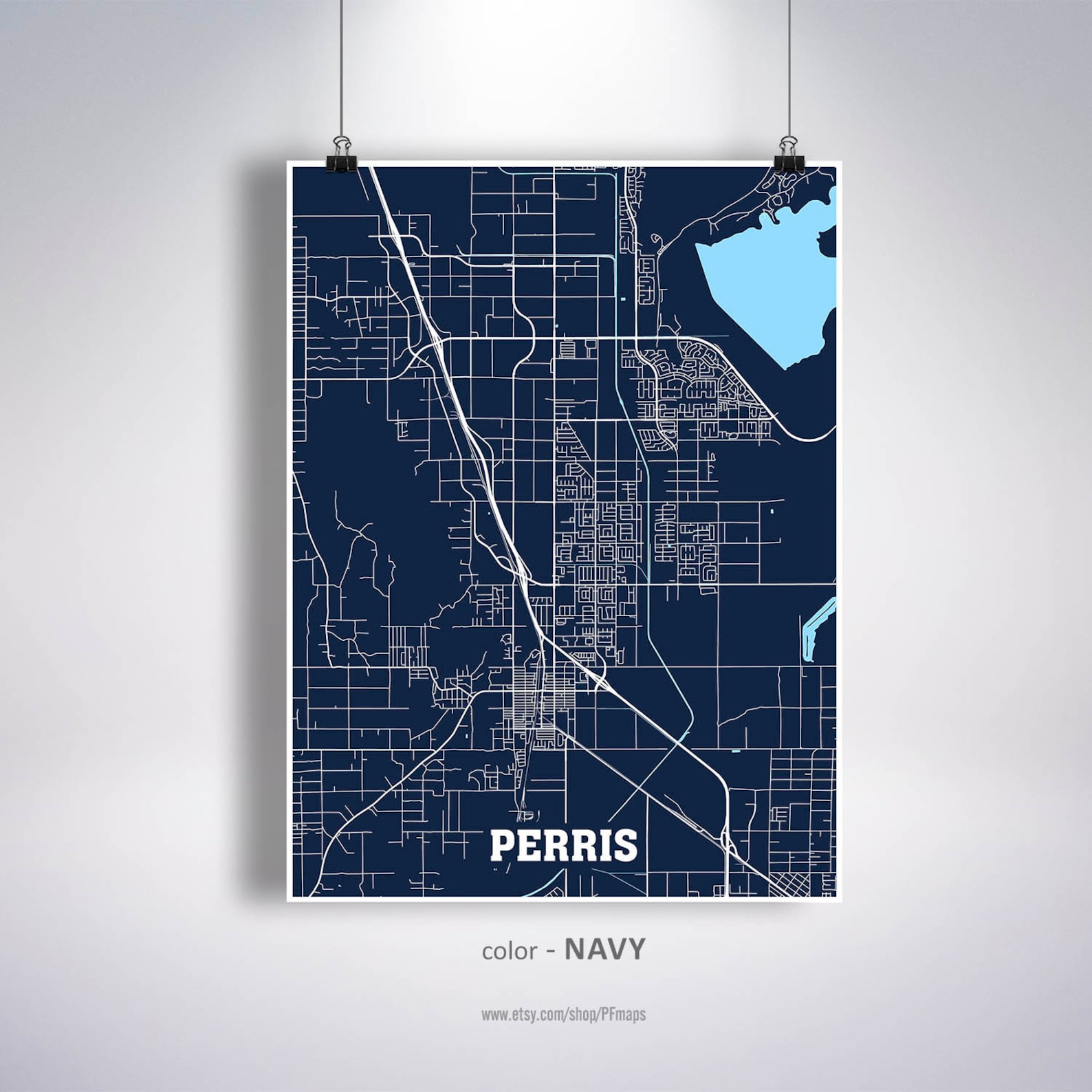 Perris Map Print Perris City Map California CA USA Map - Etsy