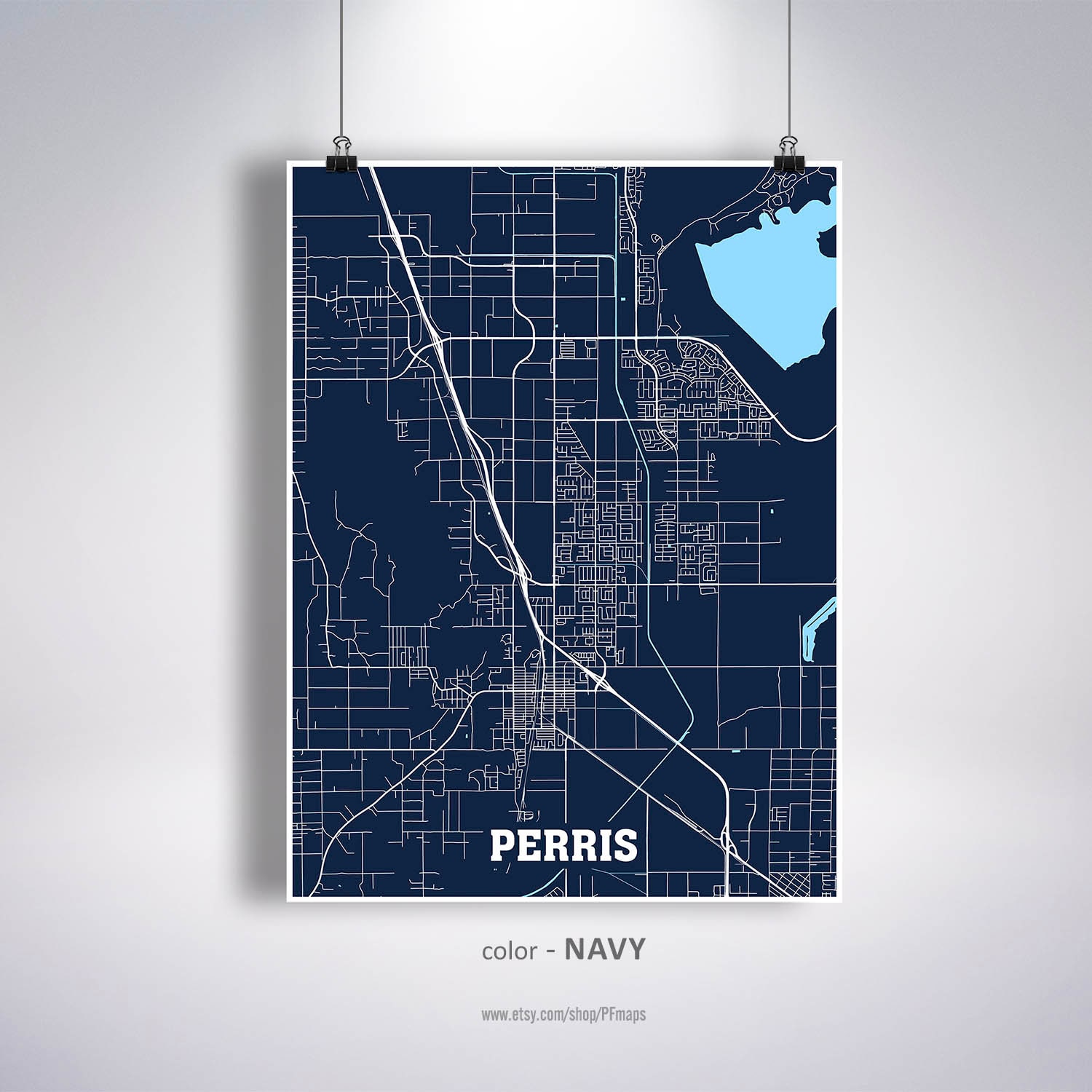 Perris Map Print Perris City Map California CA USA Map - Etsy