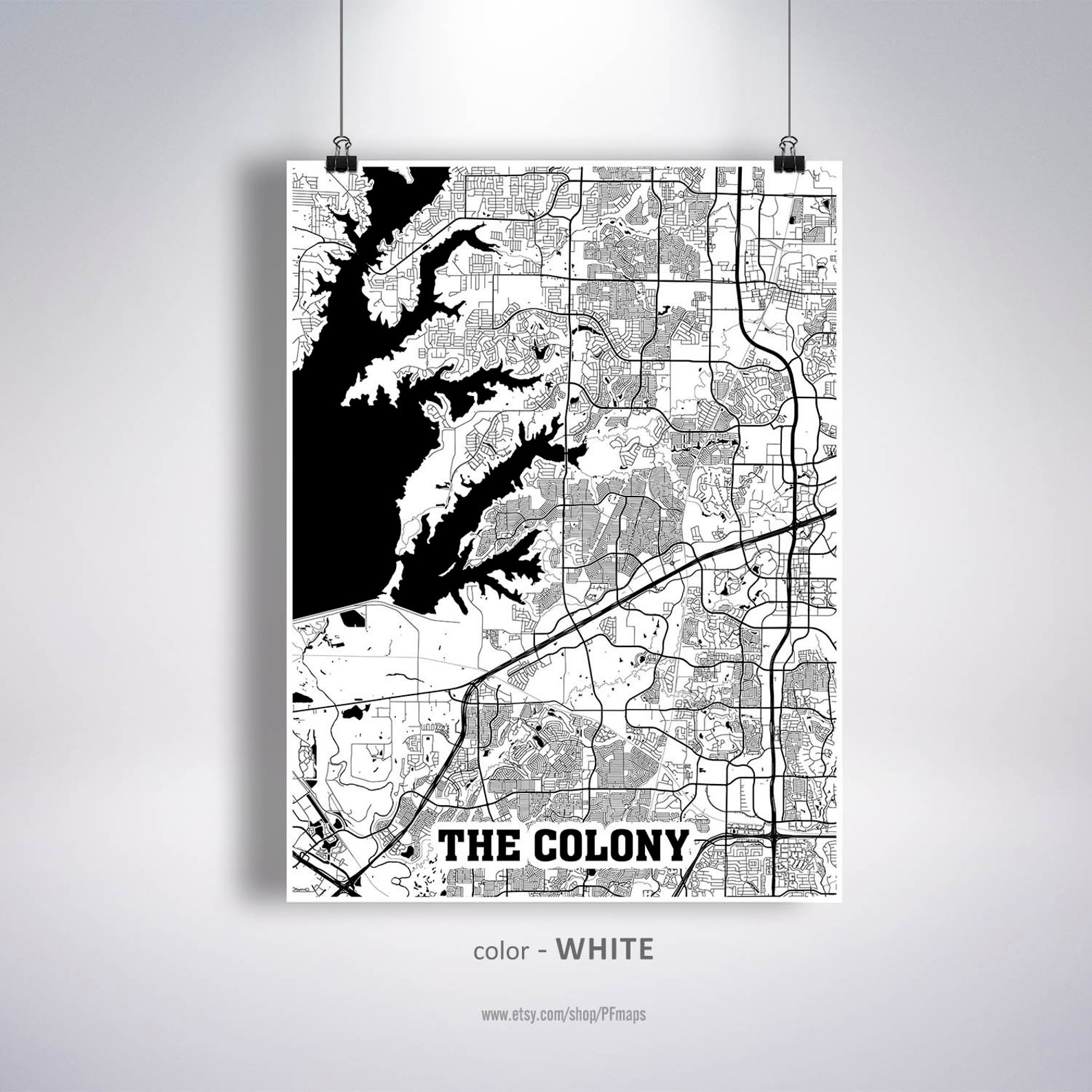 The Colony Map Print The Colony City Map Texas TX USA Map | Etsy