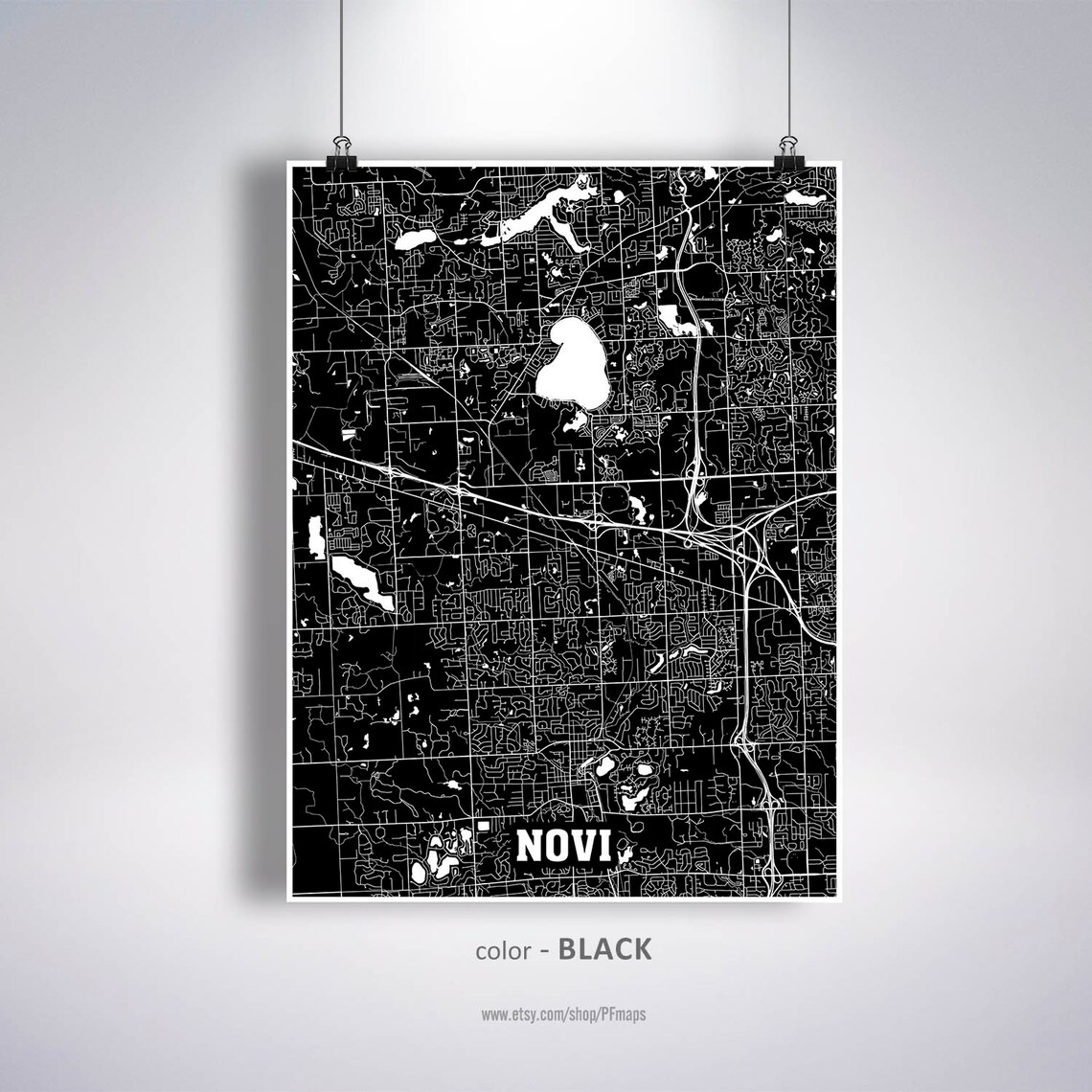 Novi Map Print Novi City Map Michigan MI USA Map Poster - Etsy