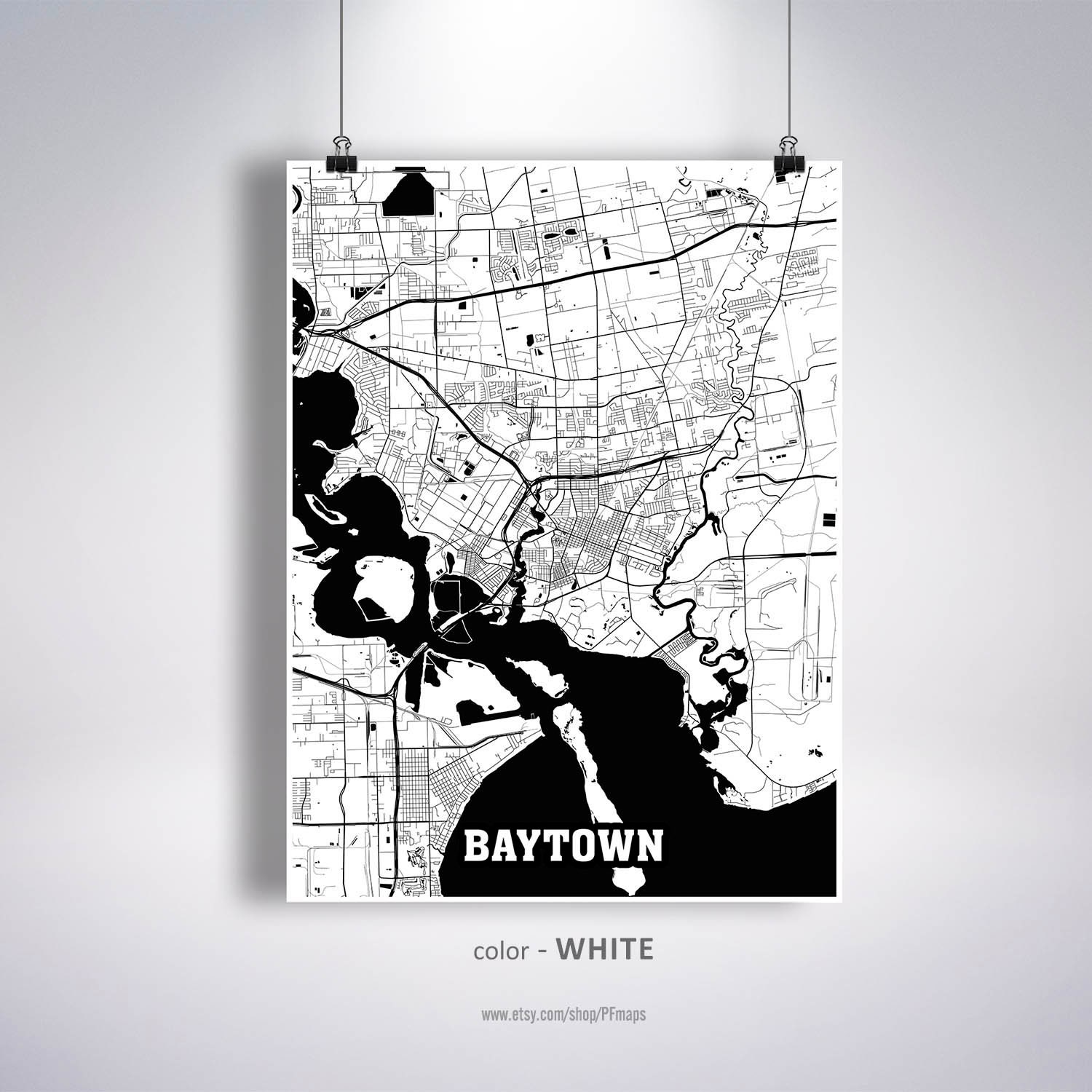Baytown Map Print Baytown City Map Texas TX USA Map Poster | Etsy