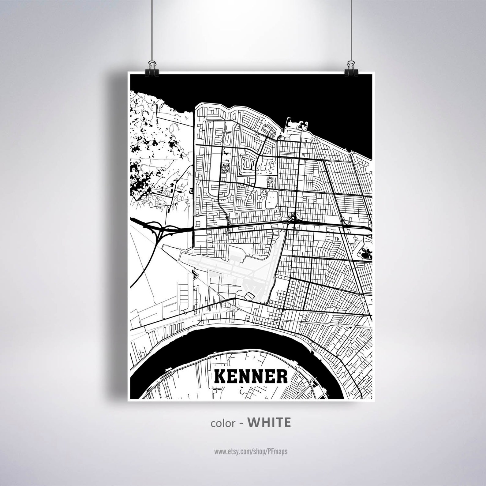 Kenner Map Print Kenner City Map Louisiana LA USA Map | Etsy