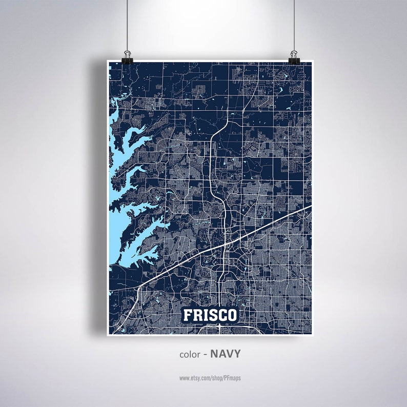 Art & Collectibles Frisco art Frisco map Frisco Texas map Frisco poster ...