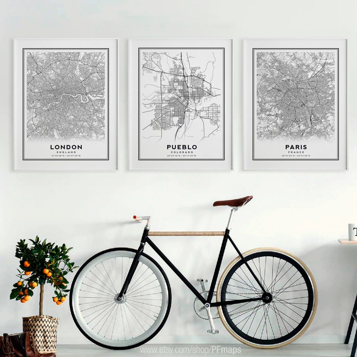 Pueblo Colorado Map Minimalist Map Pueblo CO Print Pueblo | Etsy